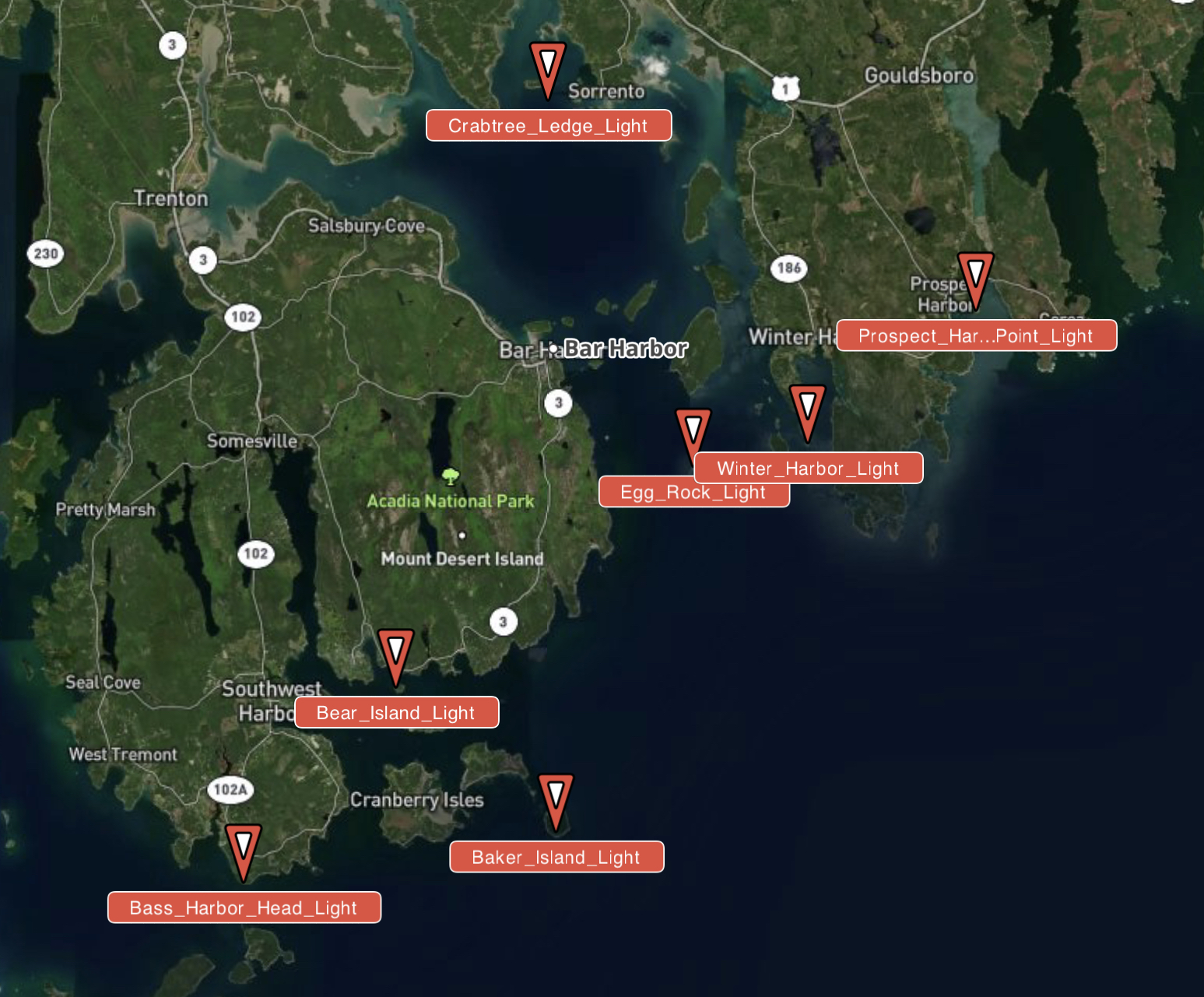 Lighthouses Around Mt Desert Island – Androken Aerial